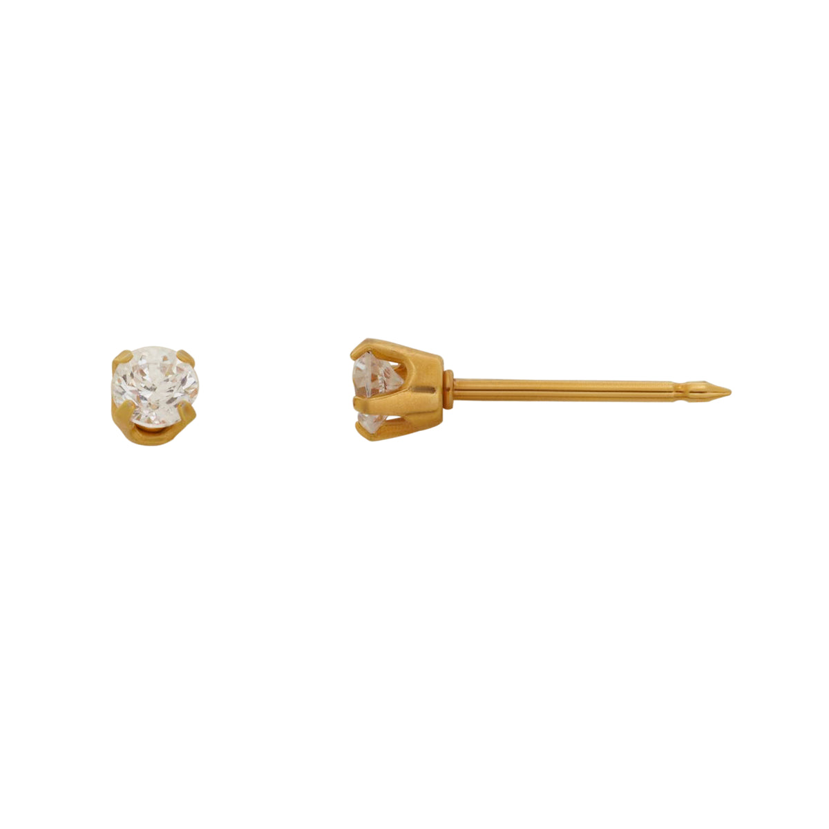 9ct Yellow Gold 3mm Cubic Zirconia Stud – Jessop Jewellers