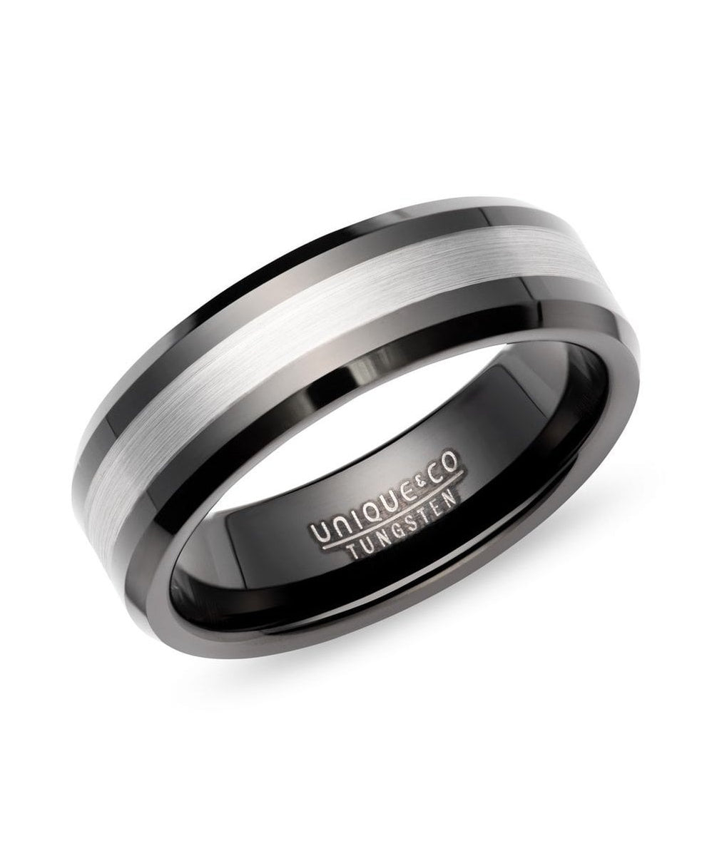 Tungsten Carbide Black IP 7mm Ring 68 – Jessop Jewellers